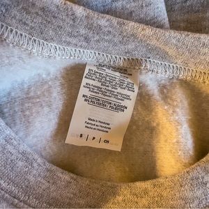 Marushka | Tops | Marshka Handprints Fall Leaves Bike Gray Crewneck ...